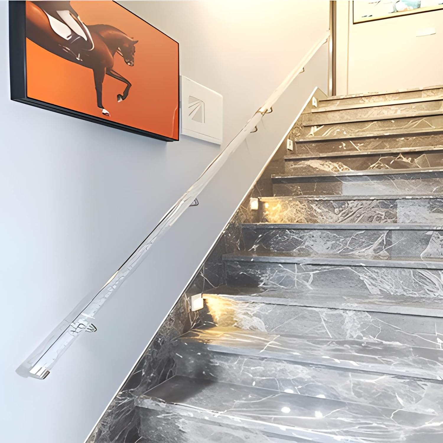 Clear Acrylic Handrails for Stairs - 1 ft/ 3ft/ 5ft/ 7ft/ 9ft/ 10ft ...