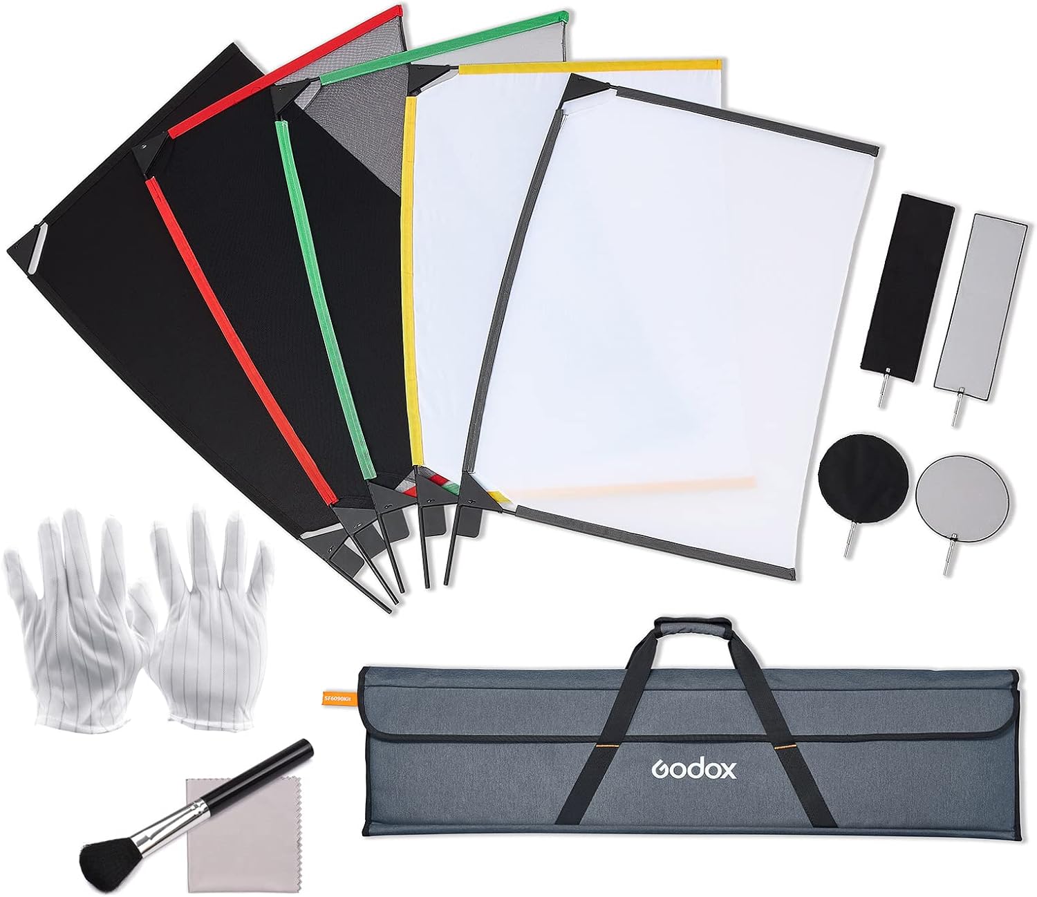 Amazon.com : Godox SF6090 Foldable Scrim Flag Kit with 5pcs Flags 60 ...