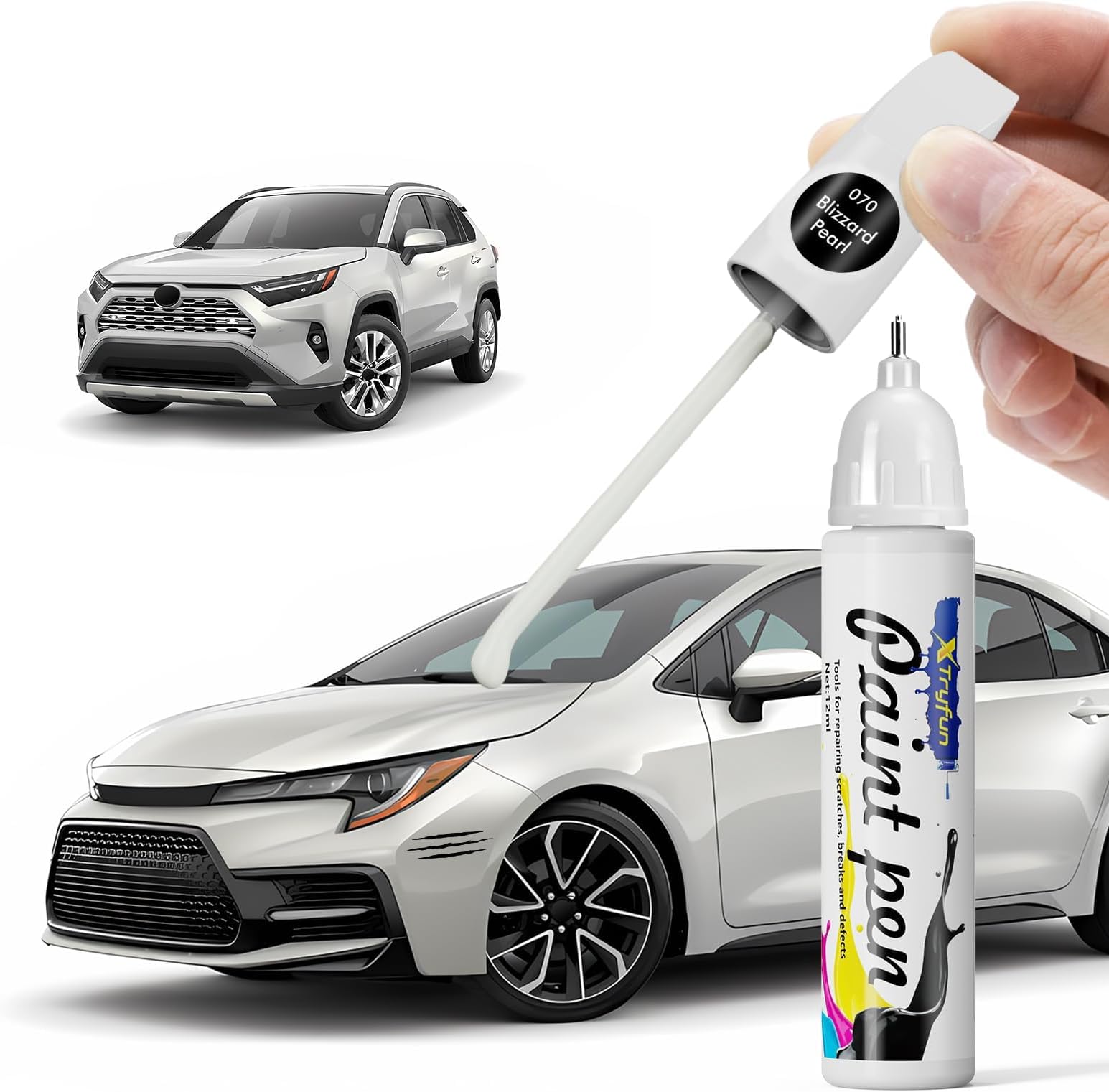 Amazon.com: Toyota Genuine Touch up Paint Color Code 070, Blizzard ...
