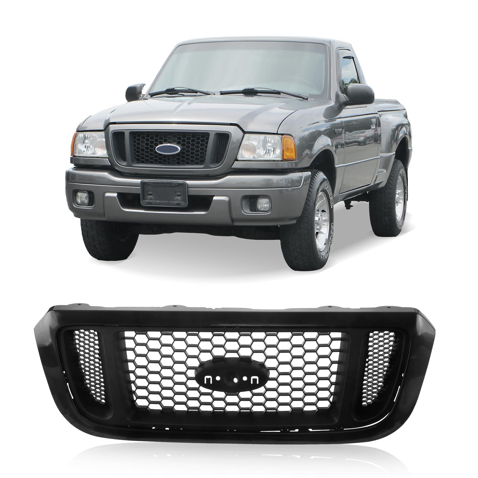 Amazon.com: CarPartsDepot Front Black Grille Grill Assembly Compatible ...