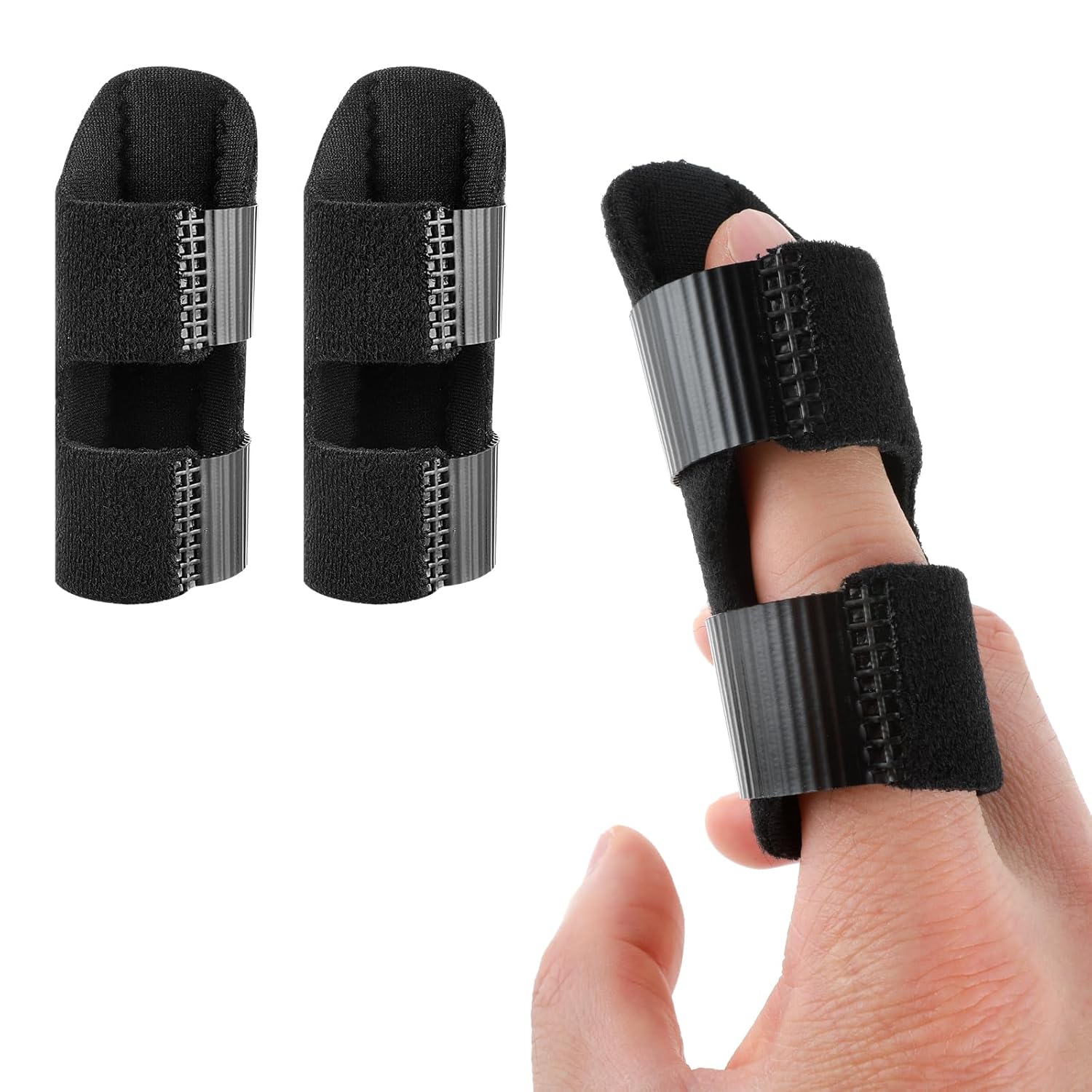 Amazon.com: YUXIANLB 2Pcs Finger Splints, Black Finger Brace Mallet ...