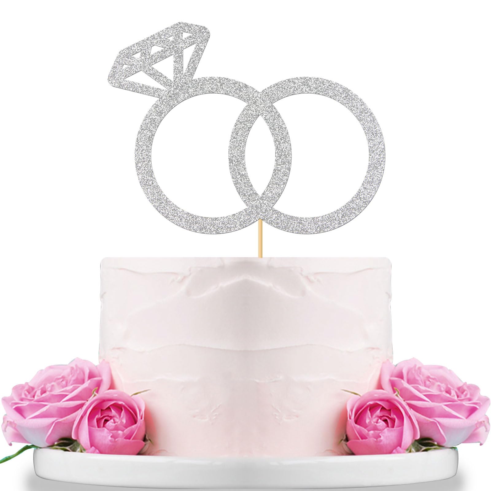 Joined Rings Wedding Cake Topper Mr And Mrs Ring Wedding Acrylic Cake