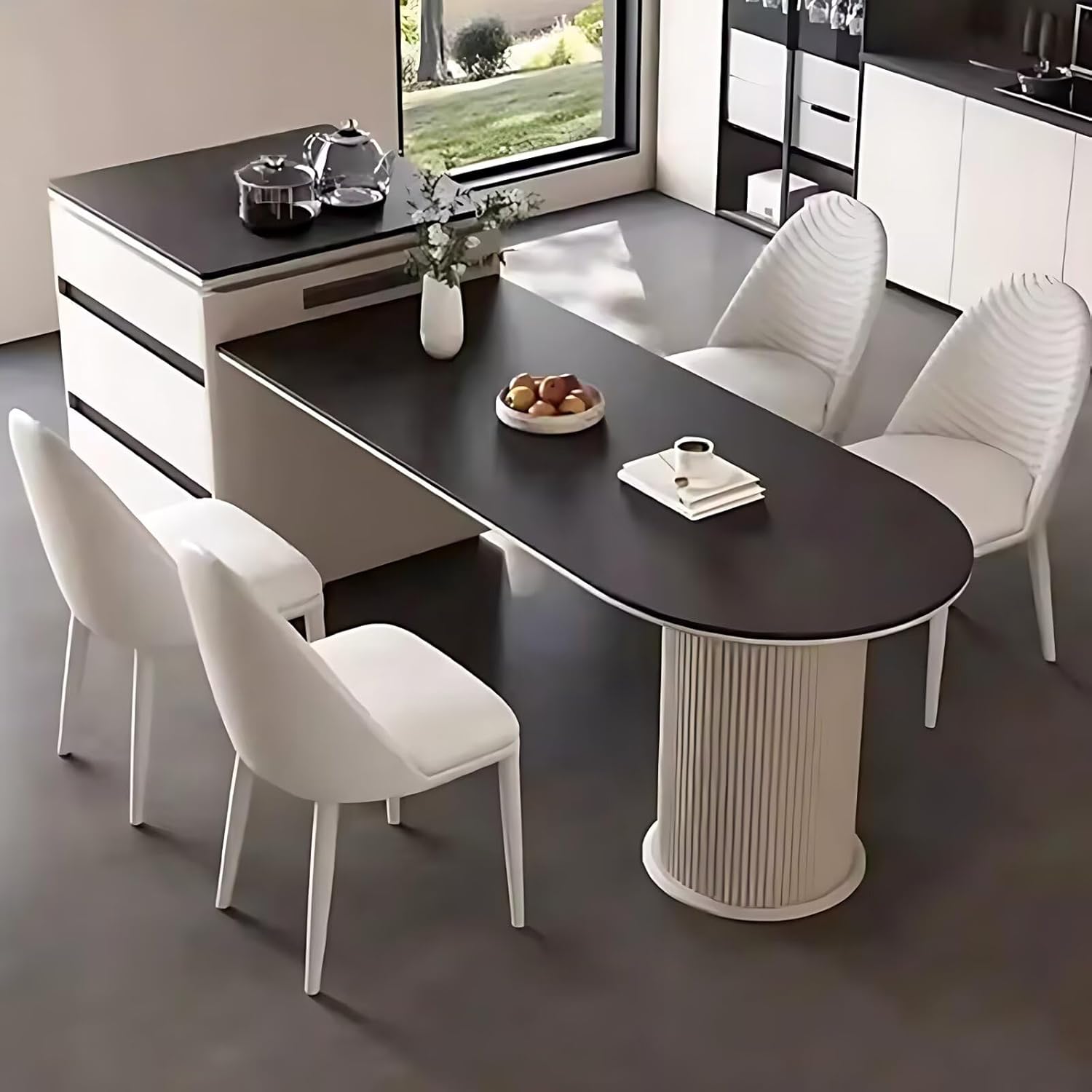 Amazon.com: High QLO Kitchen Island - Kitchen Island with Extendable ...