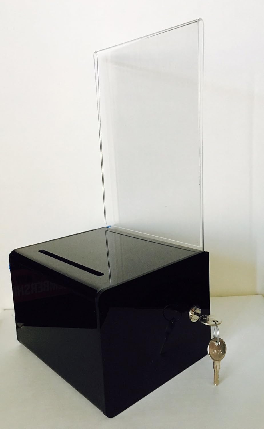 Amazon.com : Black acrylic locking ballot box : Office Products