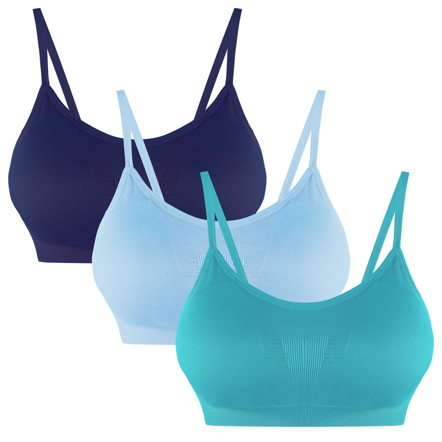 B.BANG Padded Bralettes for Women Seamless Strappy Sports Bra ...