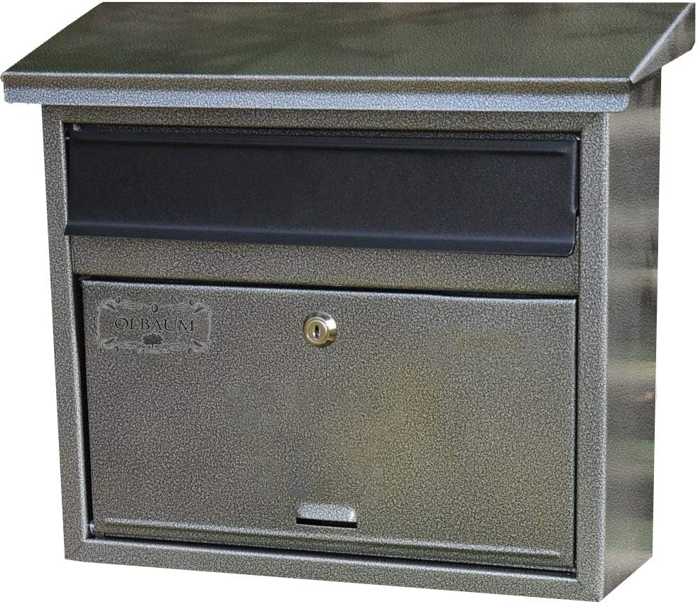 Elegant metal design letter box with newspaper roll, weather-resistant ...