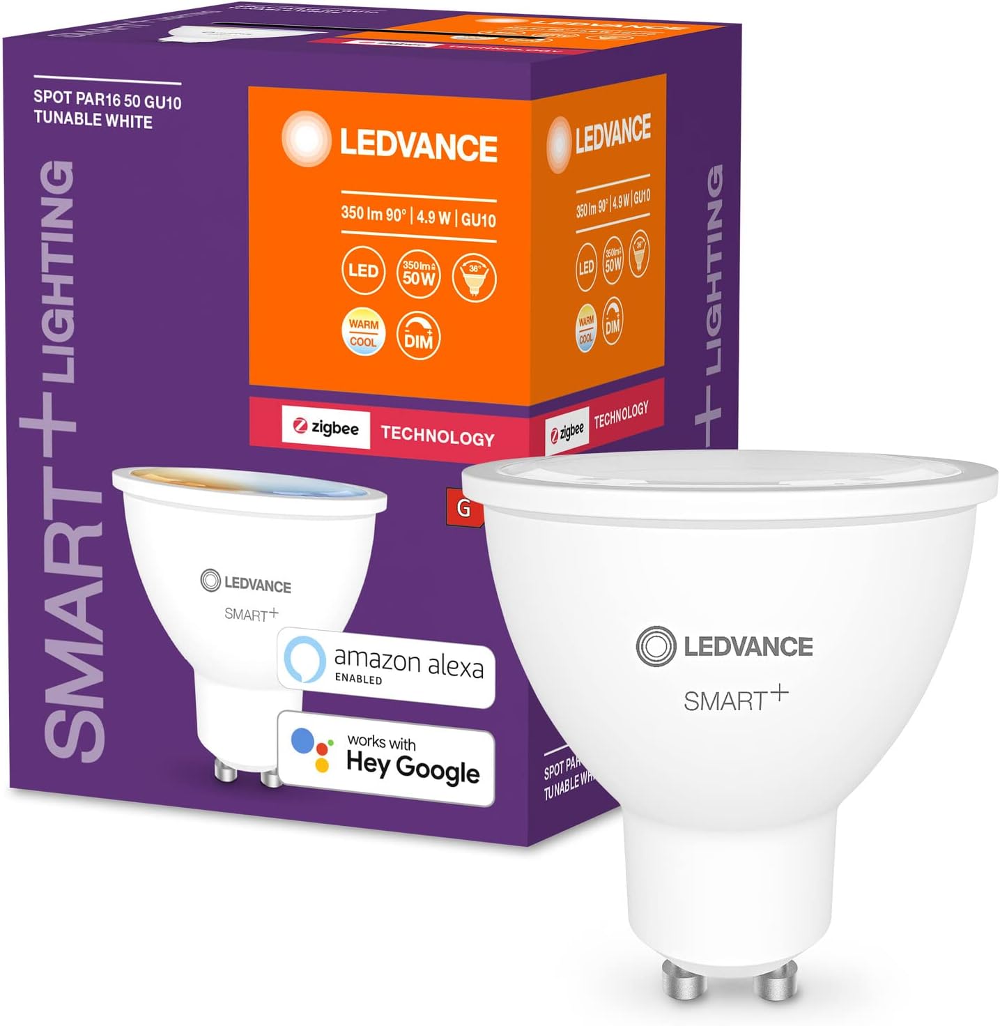 LEDVANCE SMART+ SPOT GU10 TW, LED retrofit Reflektorlampe mit smart ...