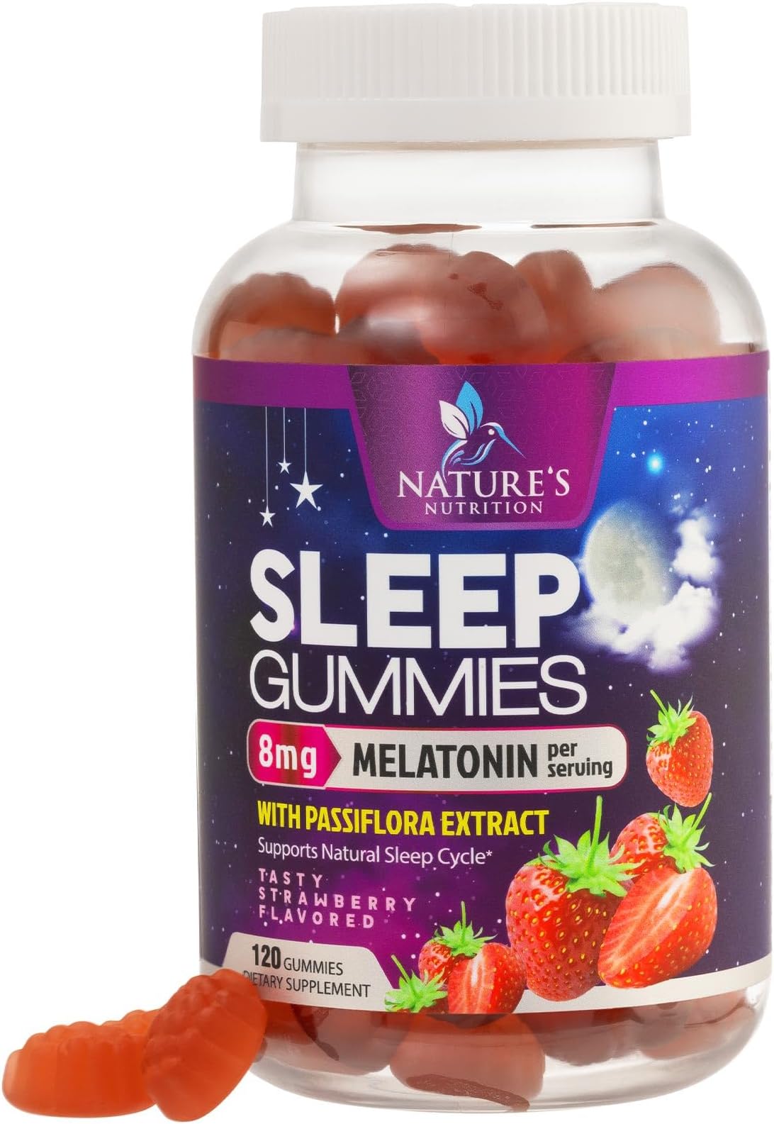 Amazon.com: Melatonin Gummies 8mg - Extra Strength Sleep Gummy with ...