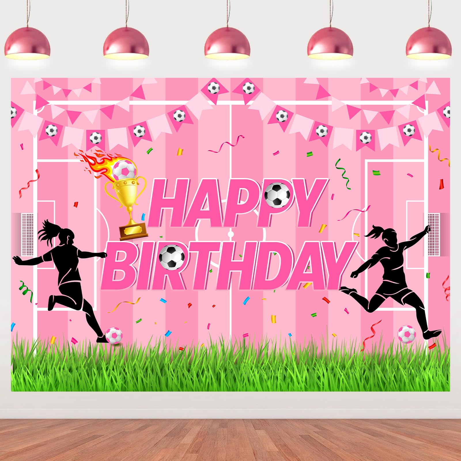 Amazon.com: Sursurprise Soccer Birthday Party Decorations for Girls ...