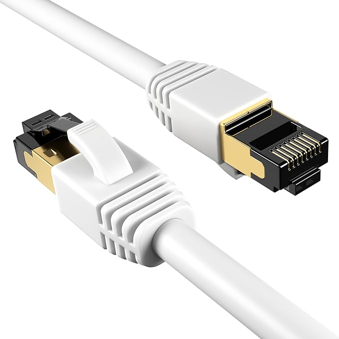 Amazon.com: Cables Direct Online Cat8 White 1FT SFTP Ethernet Patch Cable 40Gbps 2000Mhz ...