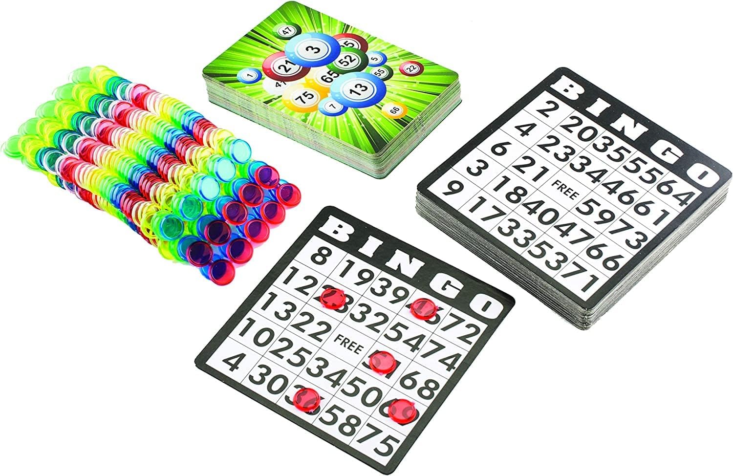 Amazon.com: Complete Bingo Game Set with 75 Large Bingo Call Cards, 10 ...
