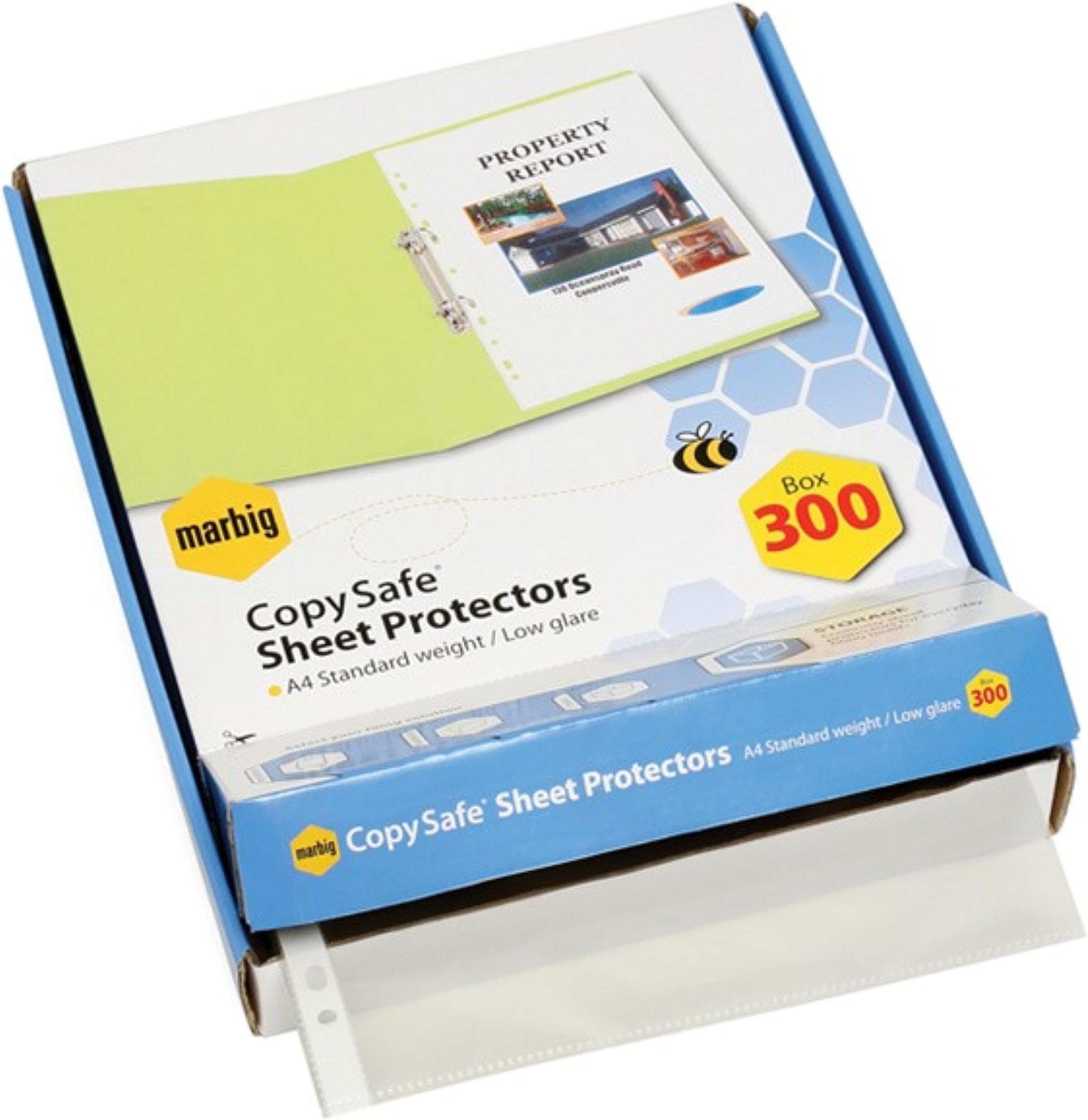 Marbig 25170 Sheet Protectors Light Weight A4 Box 300: Binders & Binder ...