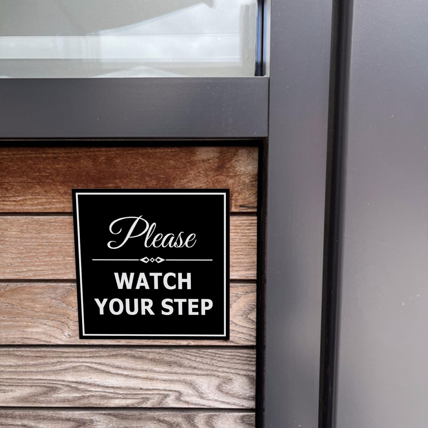 Signs ByLITA Cuadrado Classy Please Watch Your Step Letrero Señal de ...