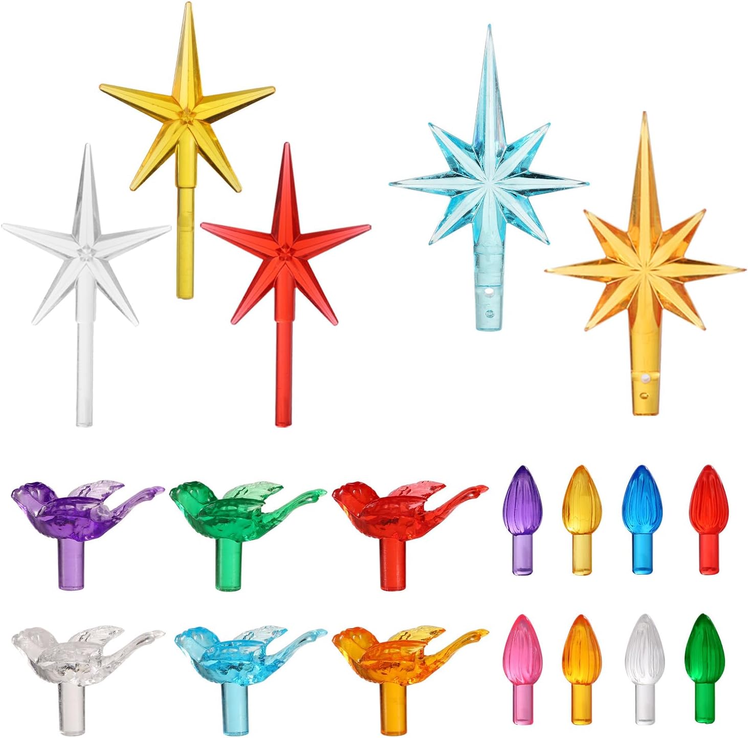 Amazon.com: 117pcs Ceramic Christmas Tree Replacement Bulbs, Includes ...