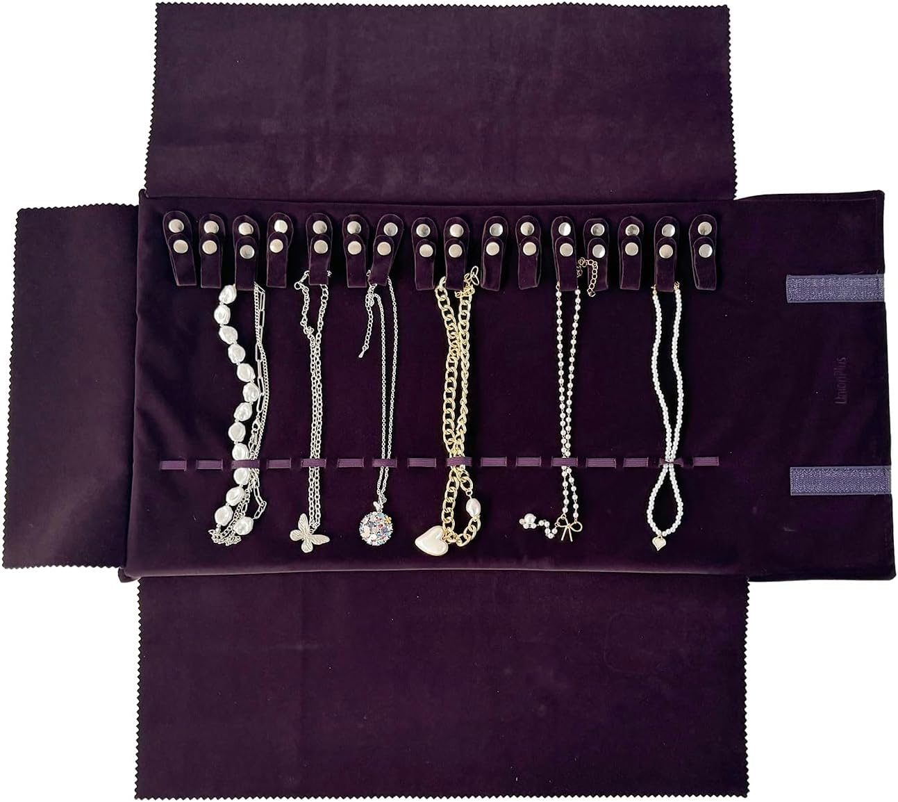 Amazon.com: treachi Portable Jewelry Roll Necklace Travel Storage ...