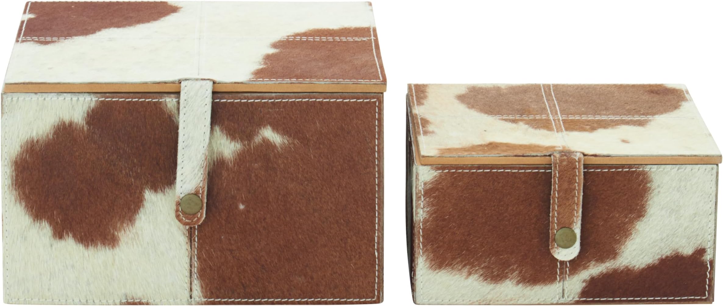 Amazon.com: Deco 79 Leather Handmade Decorative Box Decorative Keepsake ...