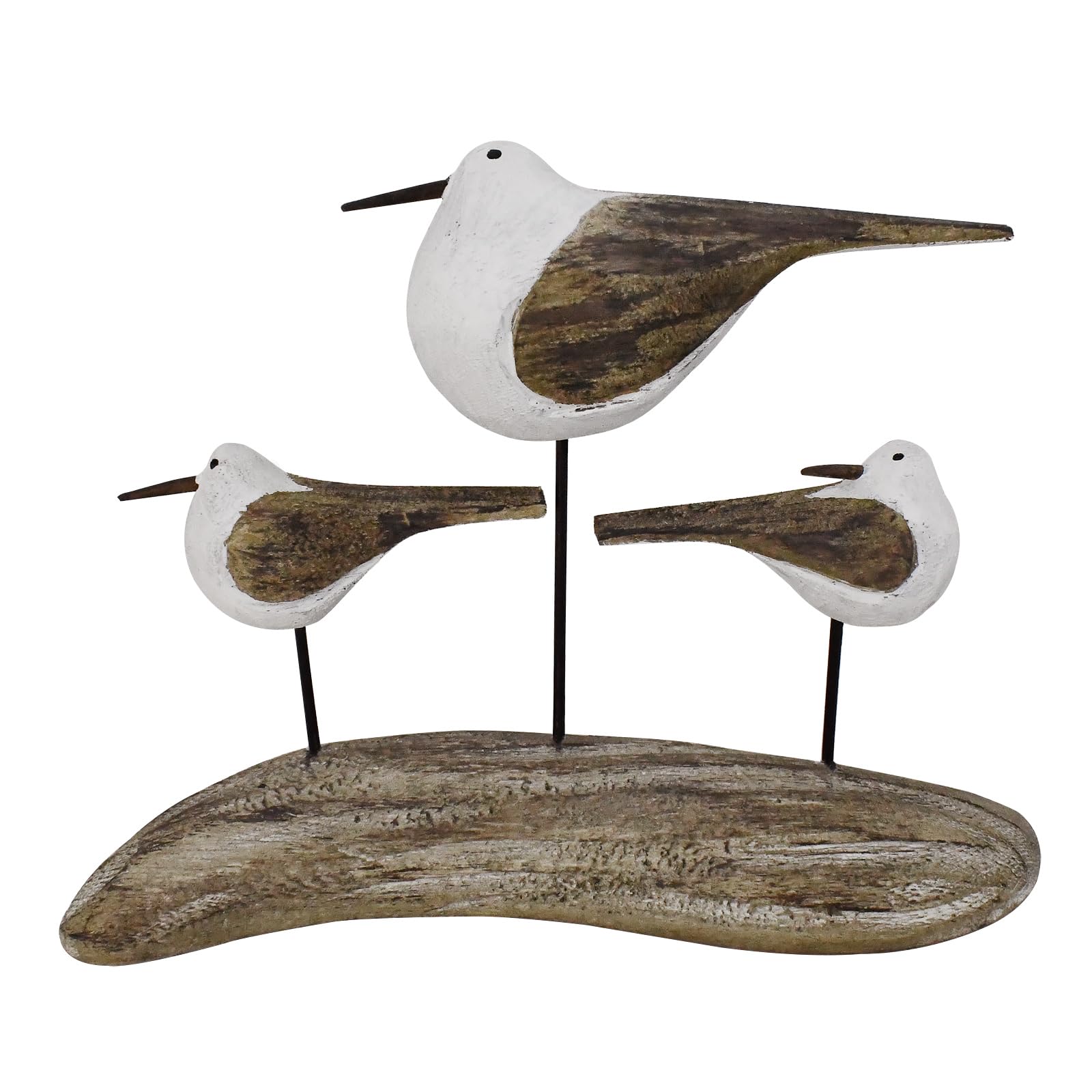 Amazon.com: Wooden Sea Bird Statue Seagull On Stand Decor Nautical ...