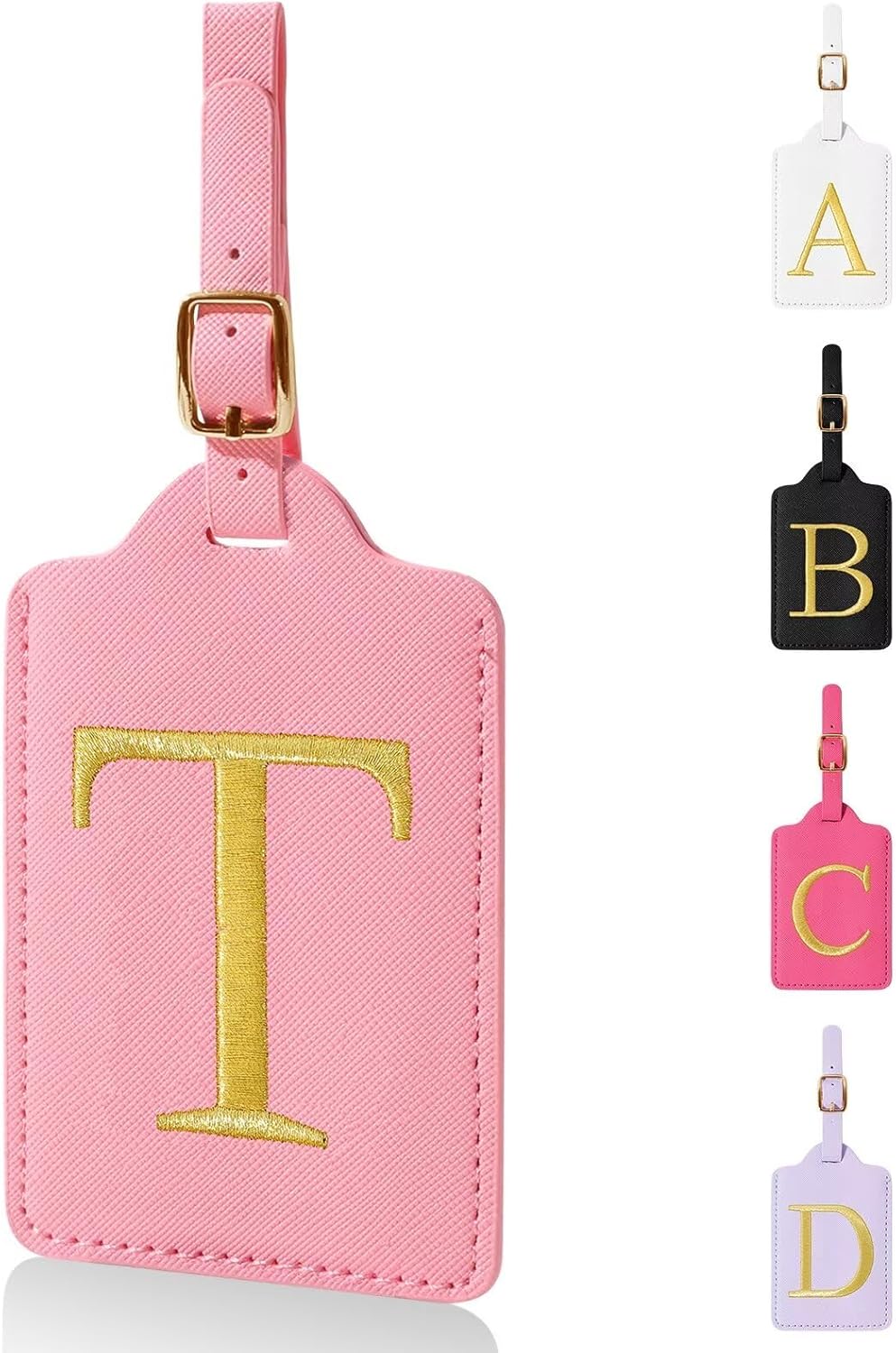 Amazon.com: Personalized Initial Luggage Tags for Suitcases,Leather Letter Cute Luggage Tags ...