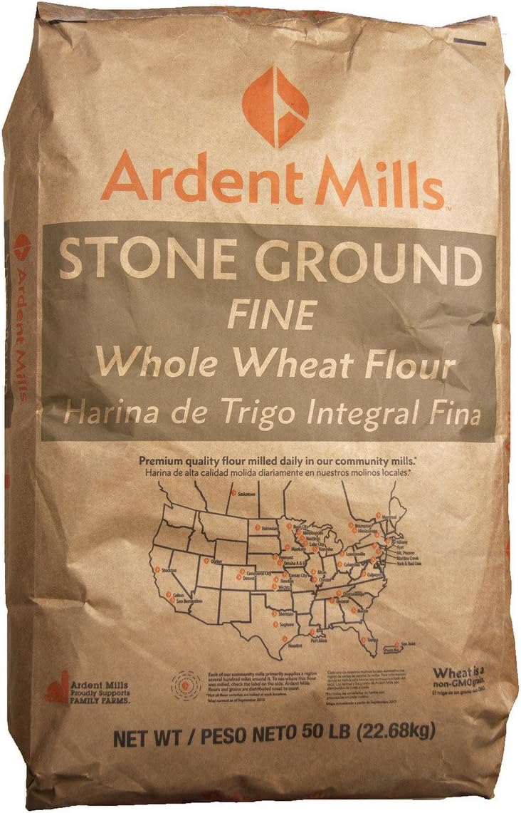 Amazon.com : Conagra Whole Wheat (Fine) Stone Ground 50lb : Wheat ...