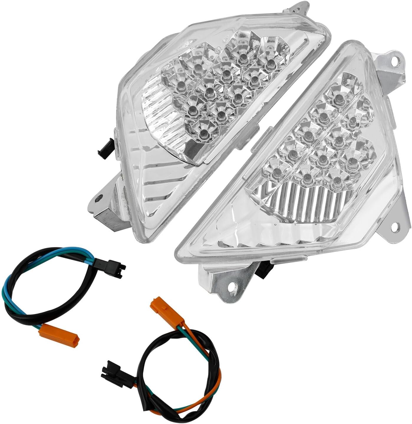 Amazon.com: TCMT Motorcycle Front LED Turn Signal Lights - Amber, Fit ...