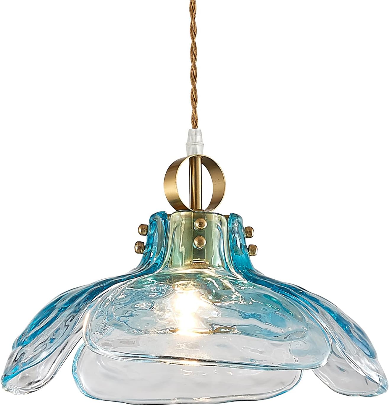 LAKIQ Creative Blue Glass Shade Pendant Light Nordic Style LED Indoor ...