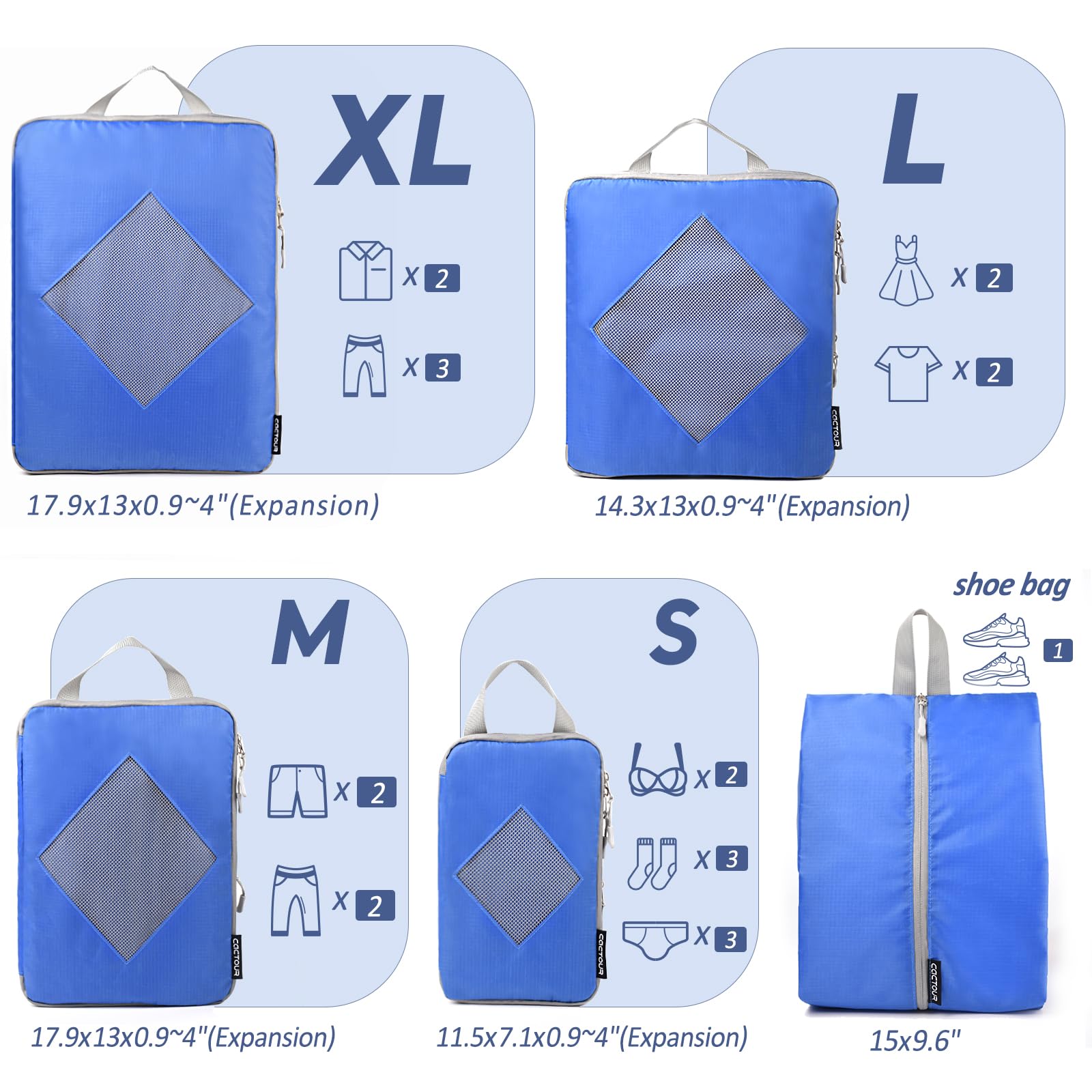 Snapklik.com : Compression Packing Cubes For Travel, Packing Cubes ...