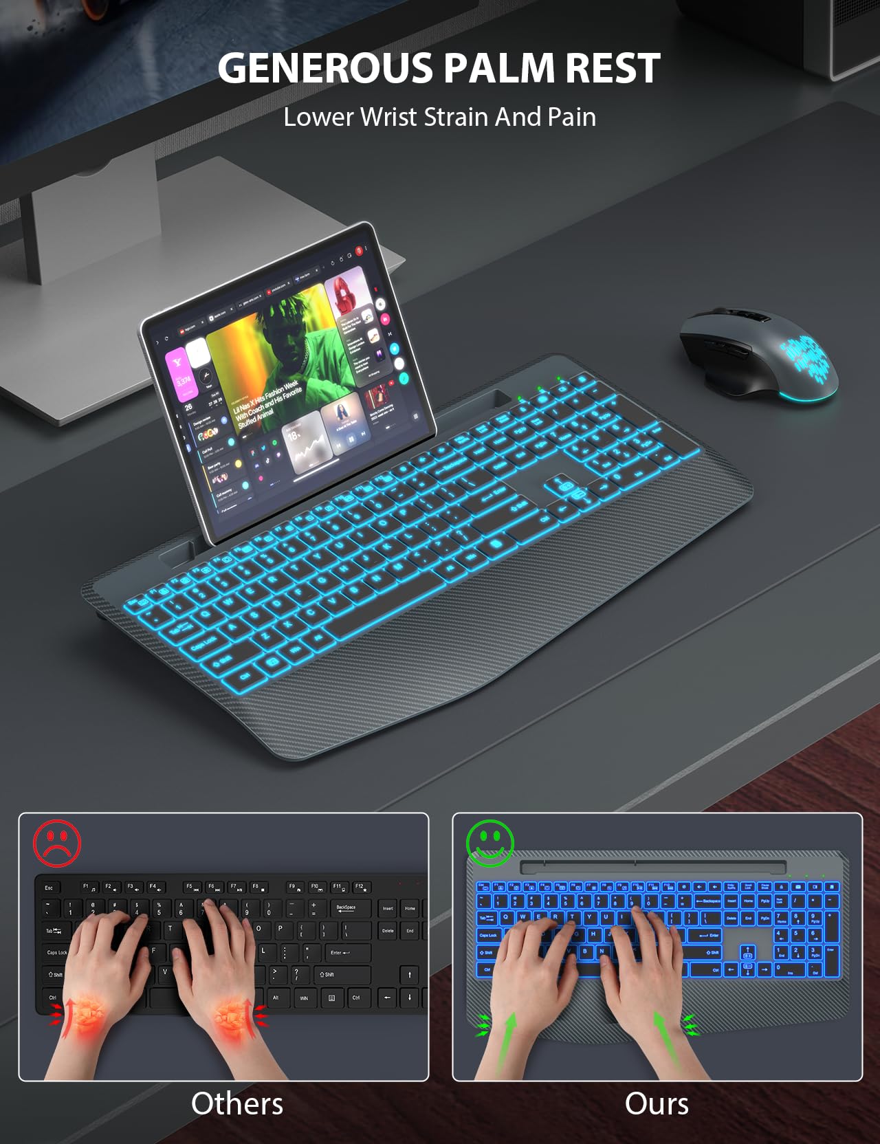 Snapklik.com : Wireless Keyboard And Mouse Combo - 9 Backlit Effects ...