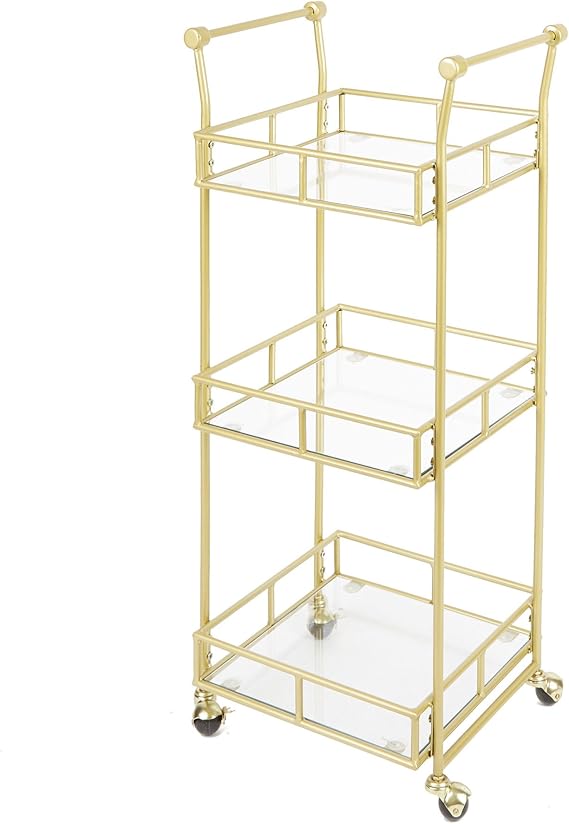 Amazon.com - Silverwood Collier 3-Tier Square Bar Cart, Gold - Bar ...