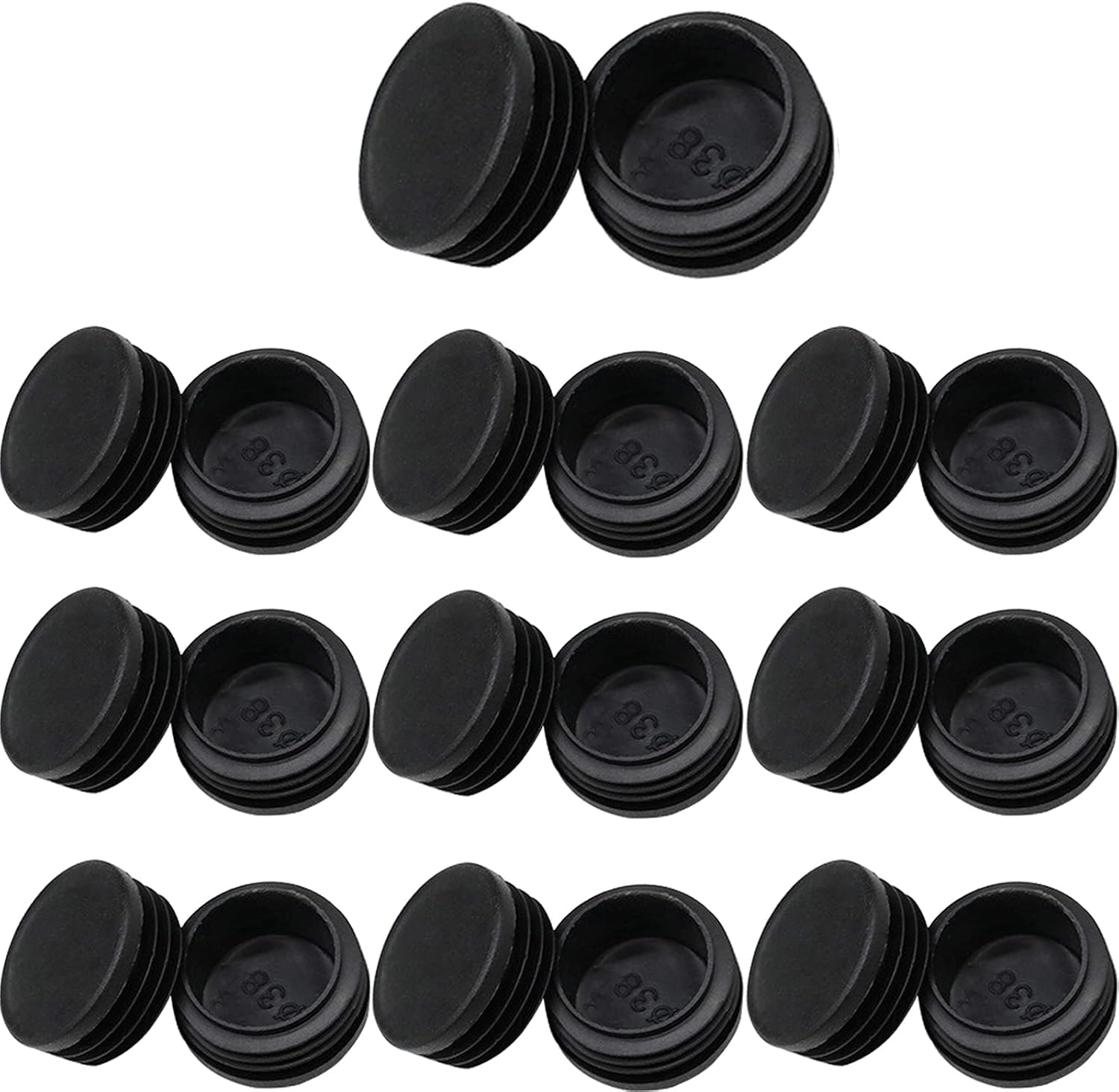 MUZIEBA 1 1/2 " Round Tubing Plug End Caps, 20 Pack Tubing Post End Cap ...