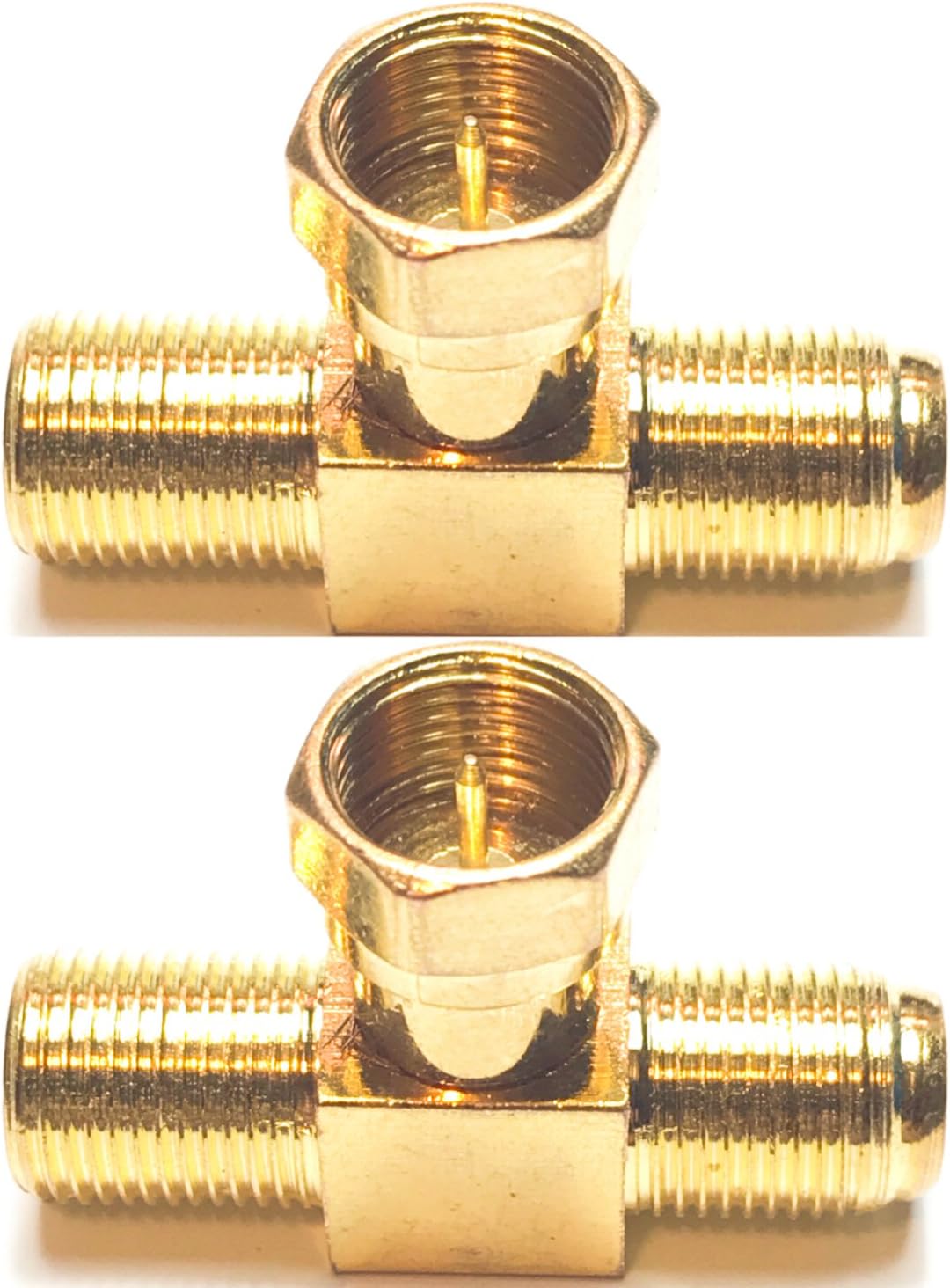 Amazon.com: CESS F-Type TV Connector Male to 2 Female Extension ...