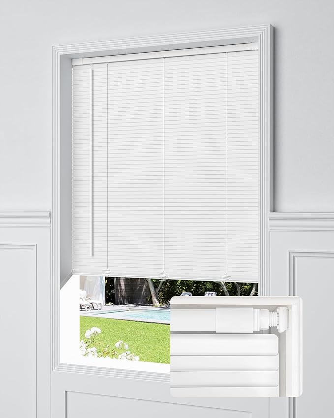 Amazon.com: UNISHADES Custom No Tools No Drill Cordless Mini Blinds ...