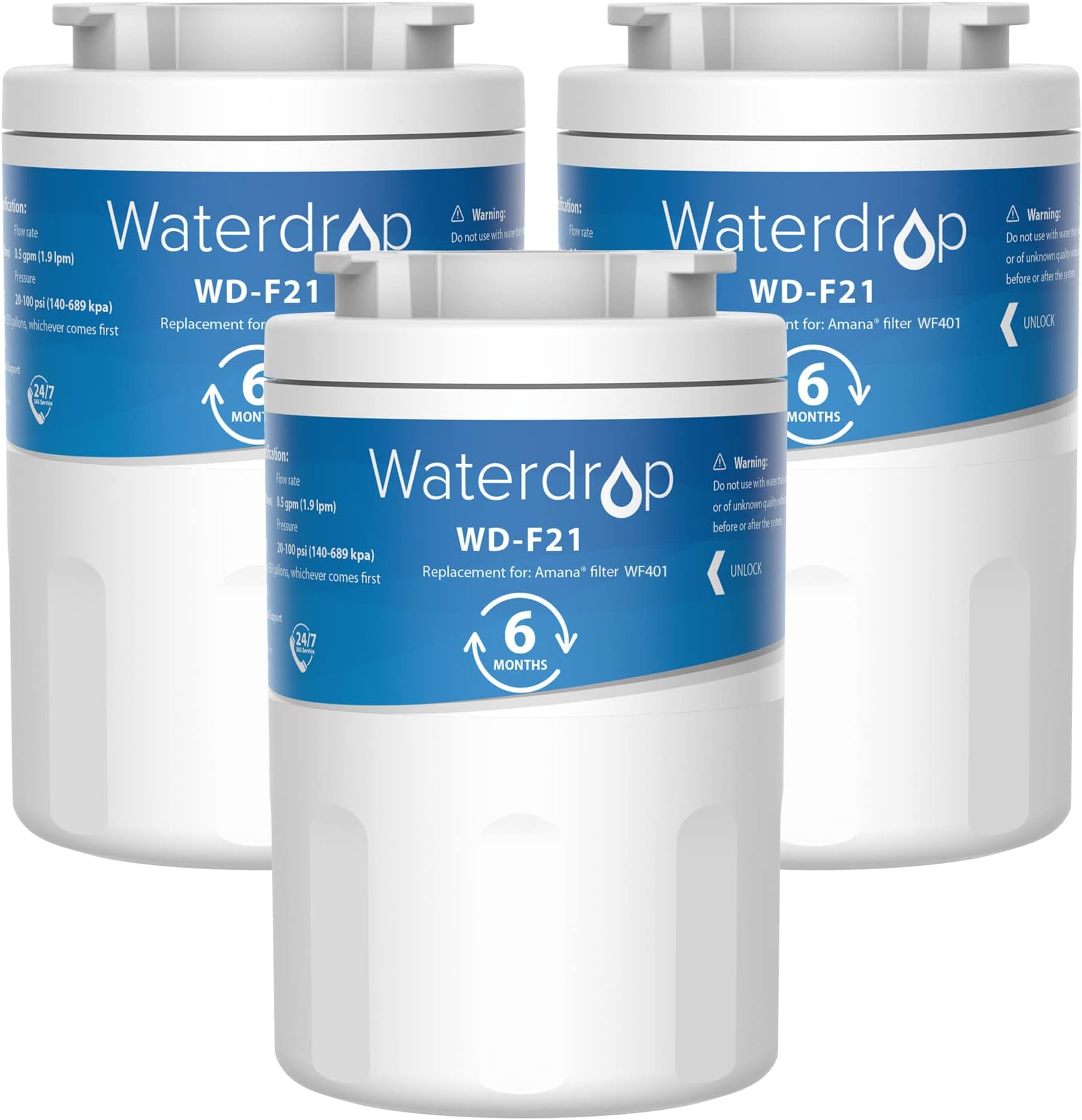 Amazon.com: Waterdrop WF401 Refrigerator Water Filter, Replacement for ...