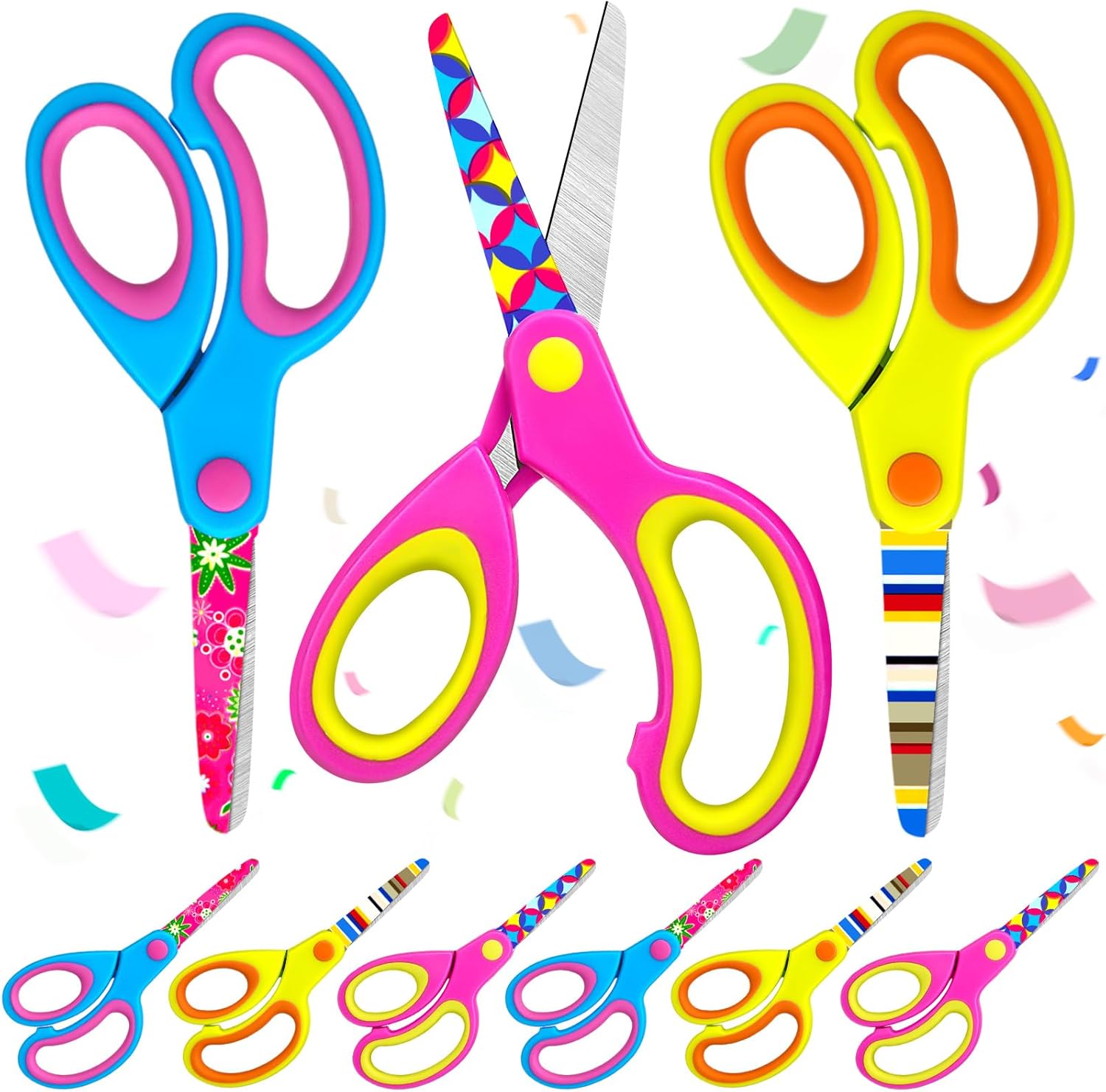 Amazon.com: 6PACK Kids Scissors Safety Children Scissors for School ...