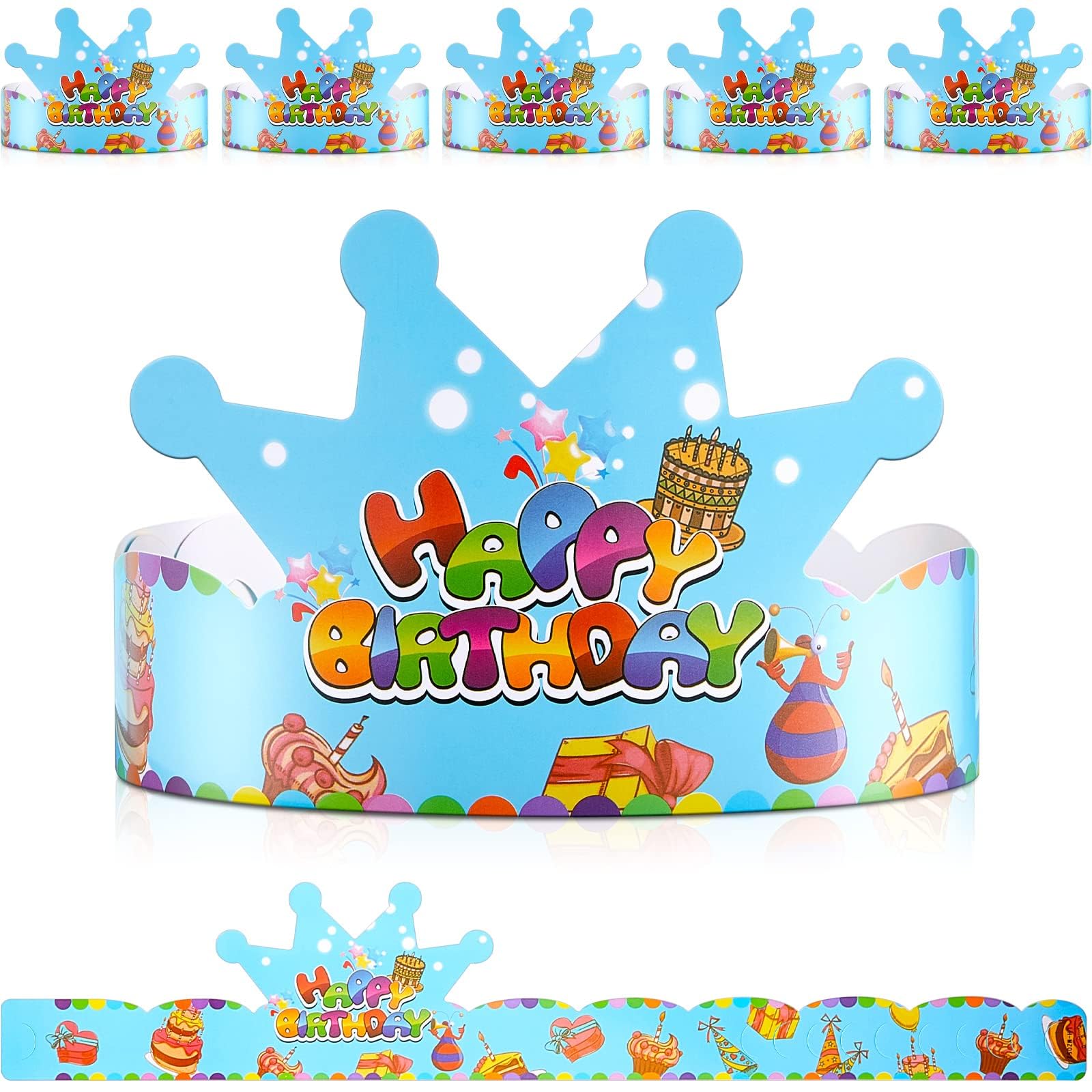 Makingtec 50 Pcs Birthday Crowns For Kids Paper Party Hats | Desertcart GB