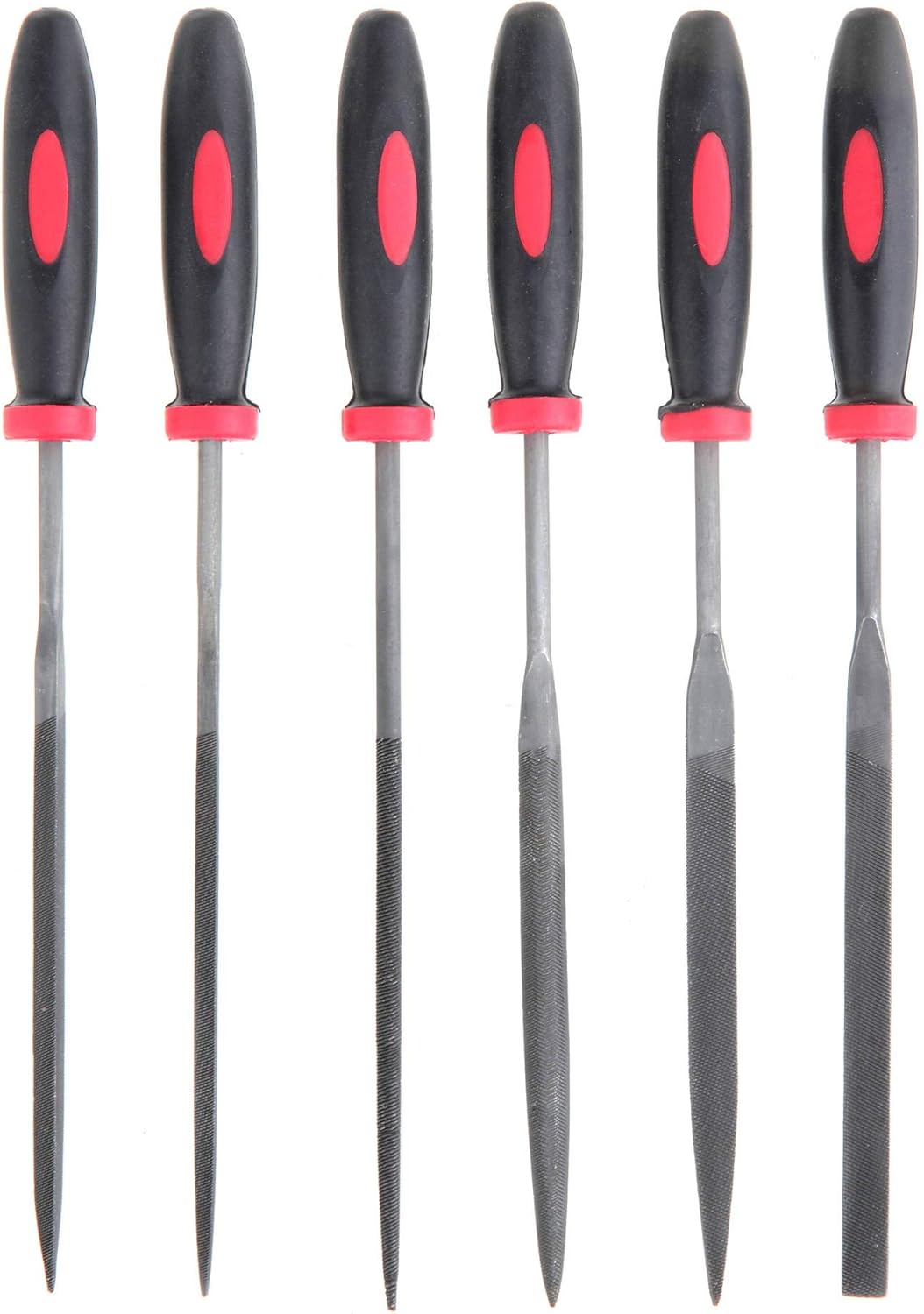 Amazon.com: Hyper Tough 6-Piece NEEDLE FILE SET Round Half Square ...