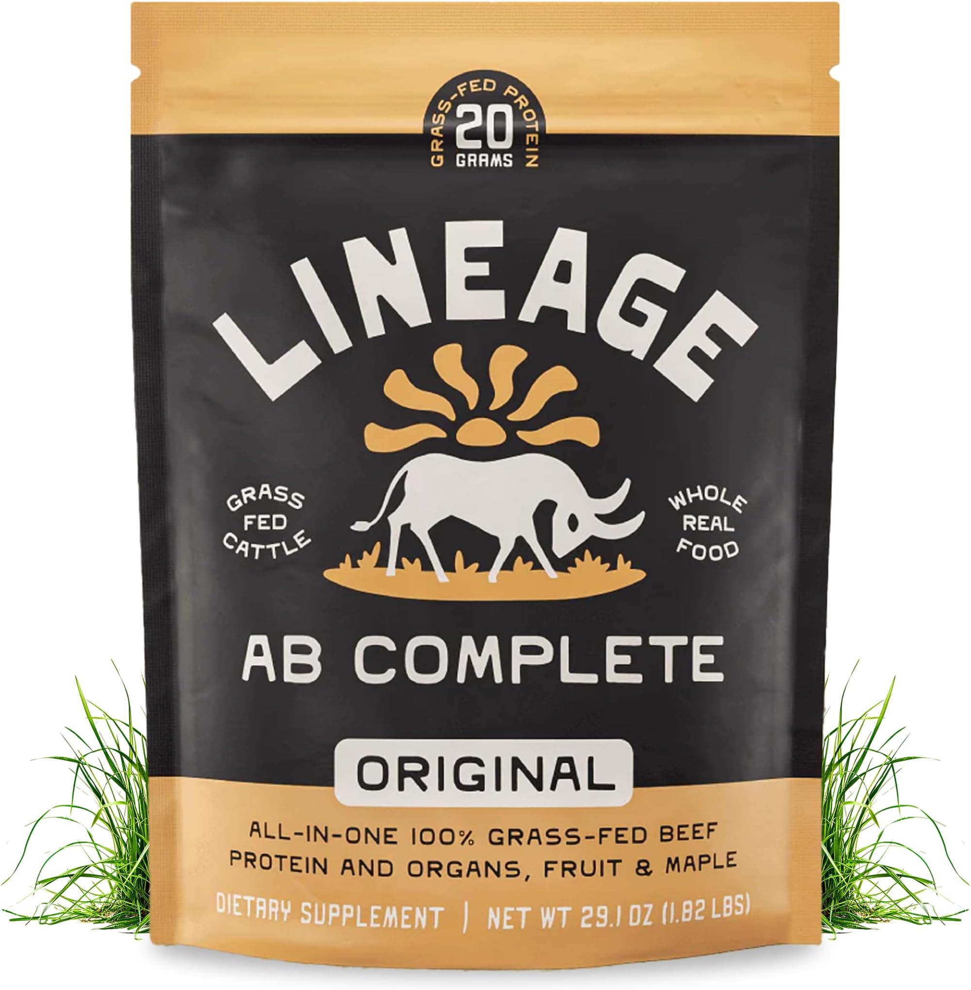 Amazon.com: Wild Grass Fed Beef Protein Powder with Beef Organs Complex ...