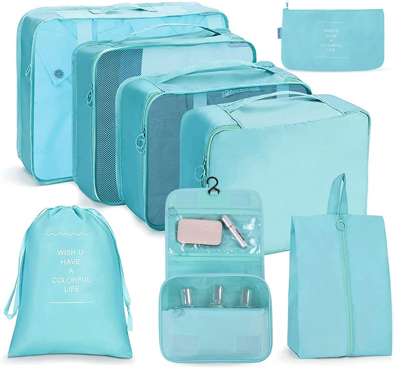 OSDUE Packing Cubes 8 PCS Travel Organiser Packing Bags Travel osdue-packing-cubes-8-pcs-travel-organiser-packing-bags-travel