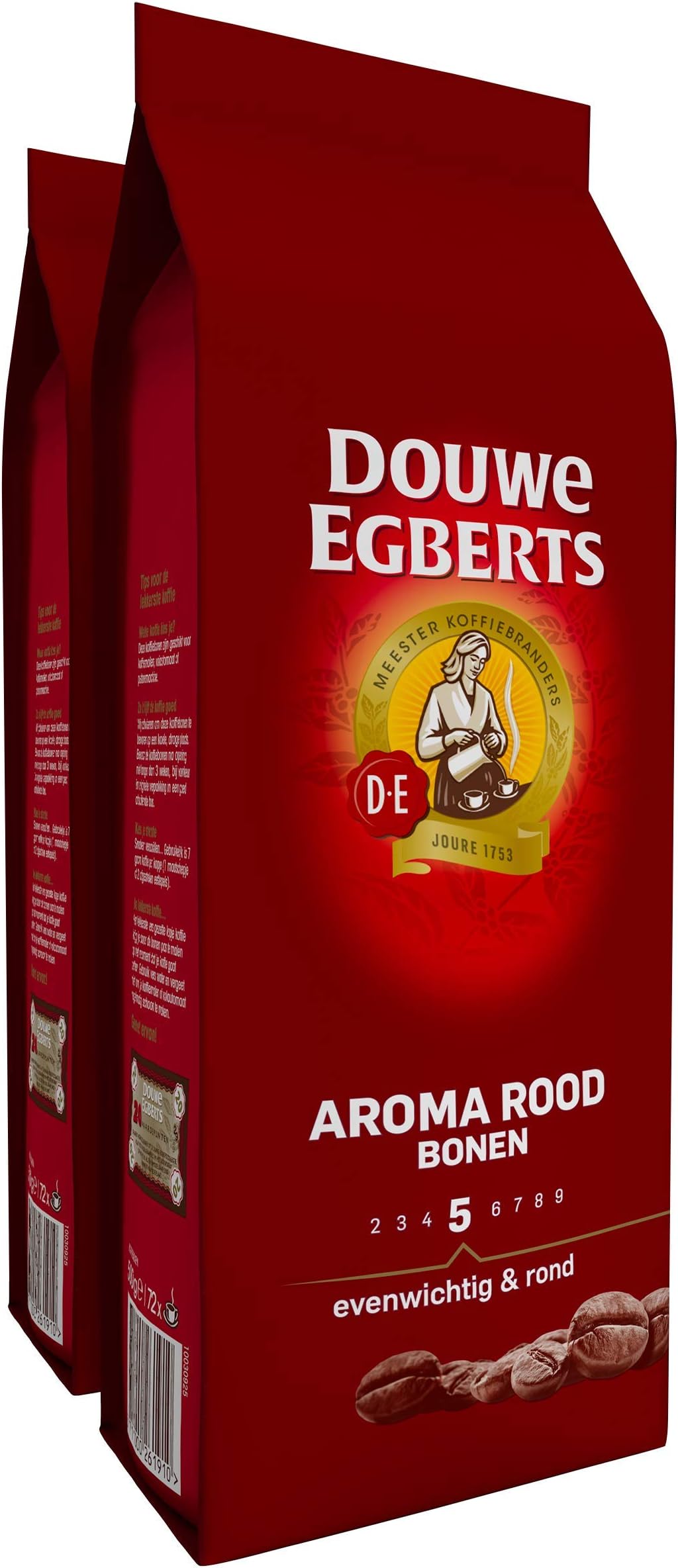 Amazon.com : 2 Packs Douwe Egberts Aroma Rood Whole Beans Coffee x 17 ...