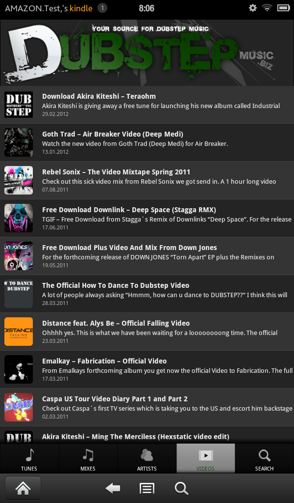 Dubstep Music (Kindle Tablet Edition) - App on Amazon Appstore