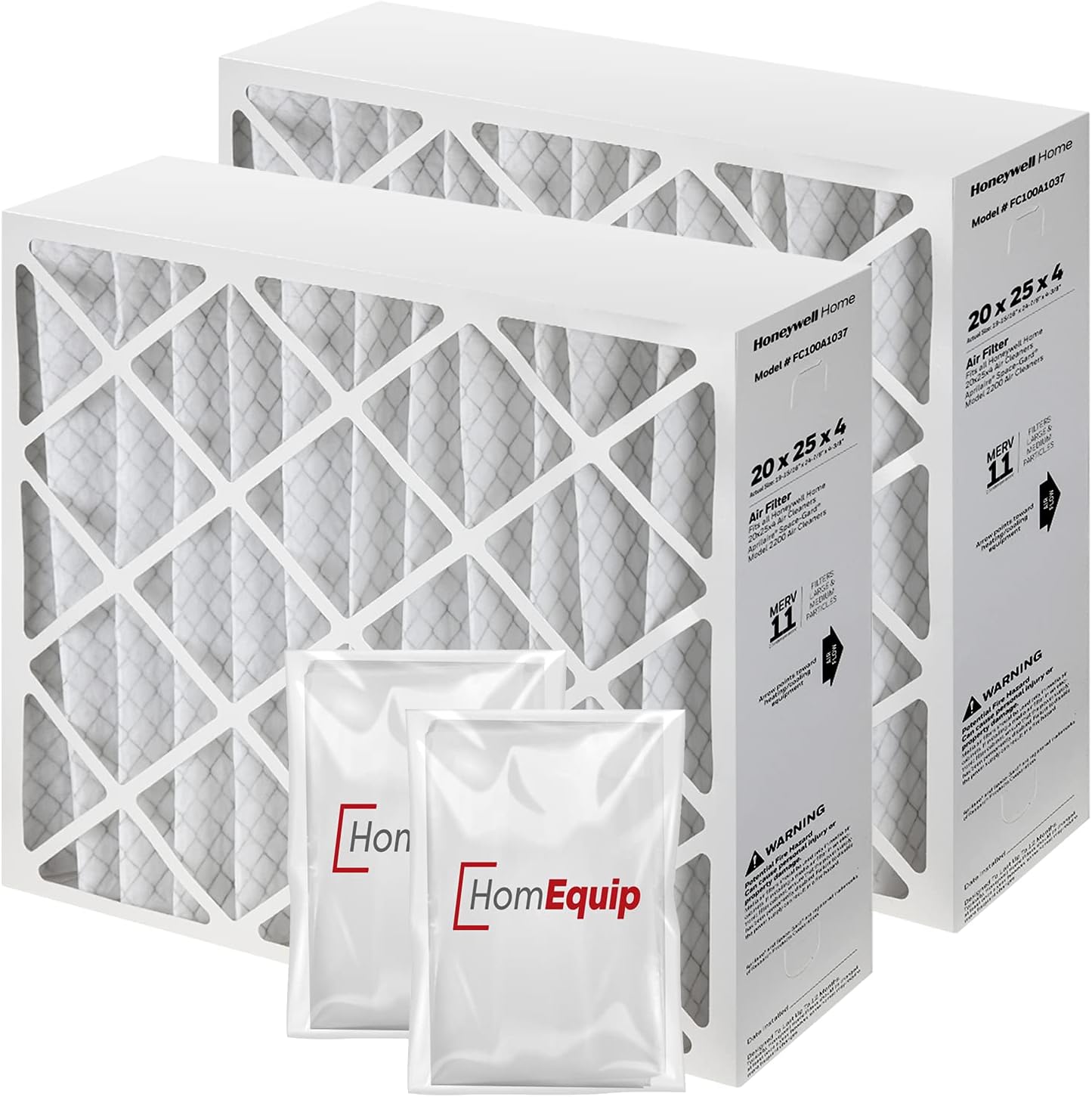 Honeywell 20x25x4 AC Furnace Air Filter, FC100A1037 Filter Replacement ...