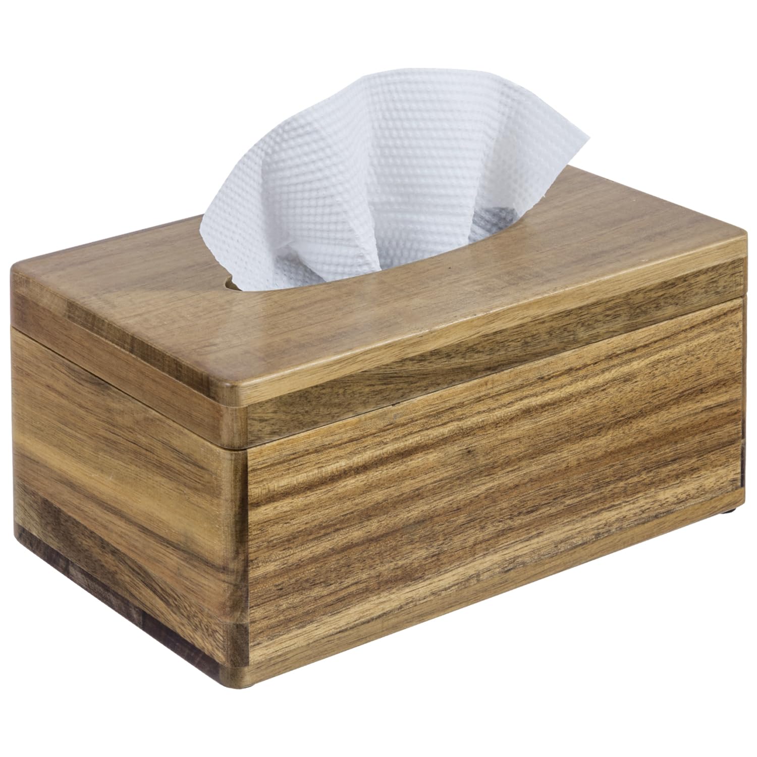 Amazon.com: MyGift Premium Acacia Solid Wood Rectangular Tissue Box ...