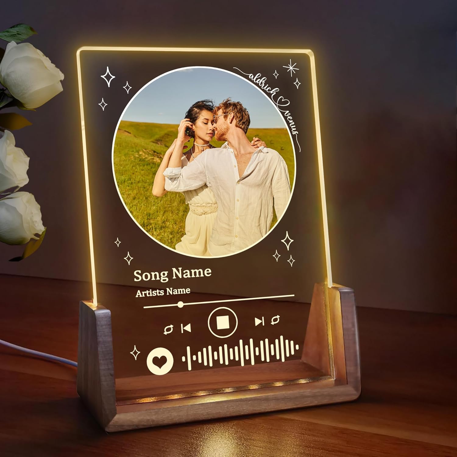 Amazon.com: Personalized Spotify Acrylic Plaque with Photo, Customized ...