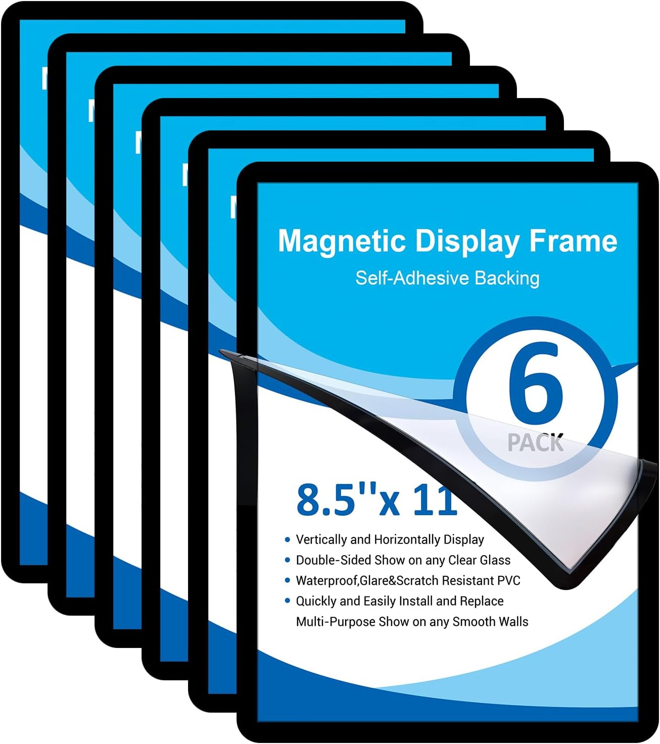 Amazon.com: Towjug Self-Adhesive Magnetic Sign Holder 8.5 x 11, Movable ...