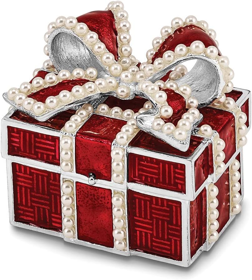 Amazon.com: Jere Luxury Giftware Bejeweled Excitement Faux Pearl Red ...