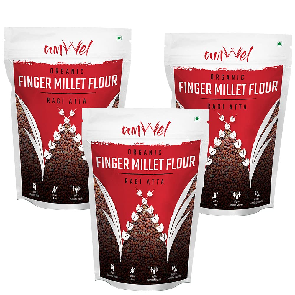 Amwel Finger Millet Flour (Ragi Atta/ Nachni Atta/ Madua Atta) 500g ...
