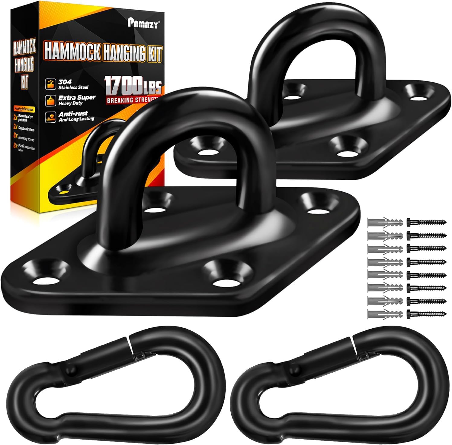 Amazon.com: Pad Eye, 316 Heavy Duty Stainless Steel Plate Staple Hook ...