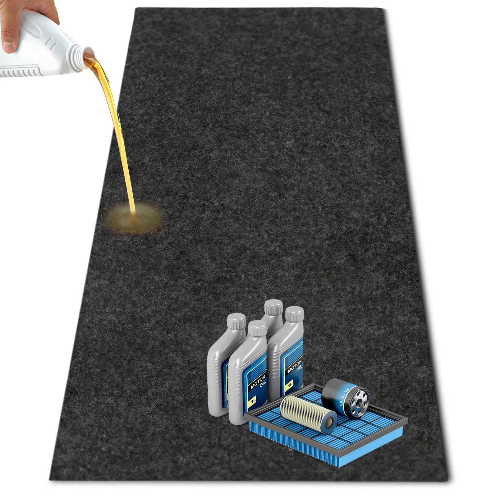 Amazon.com: JERIA 36 X 60 Inch Oil Spill Mat Under Car Driveway Mats ...