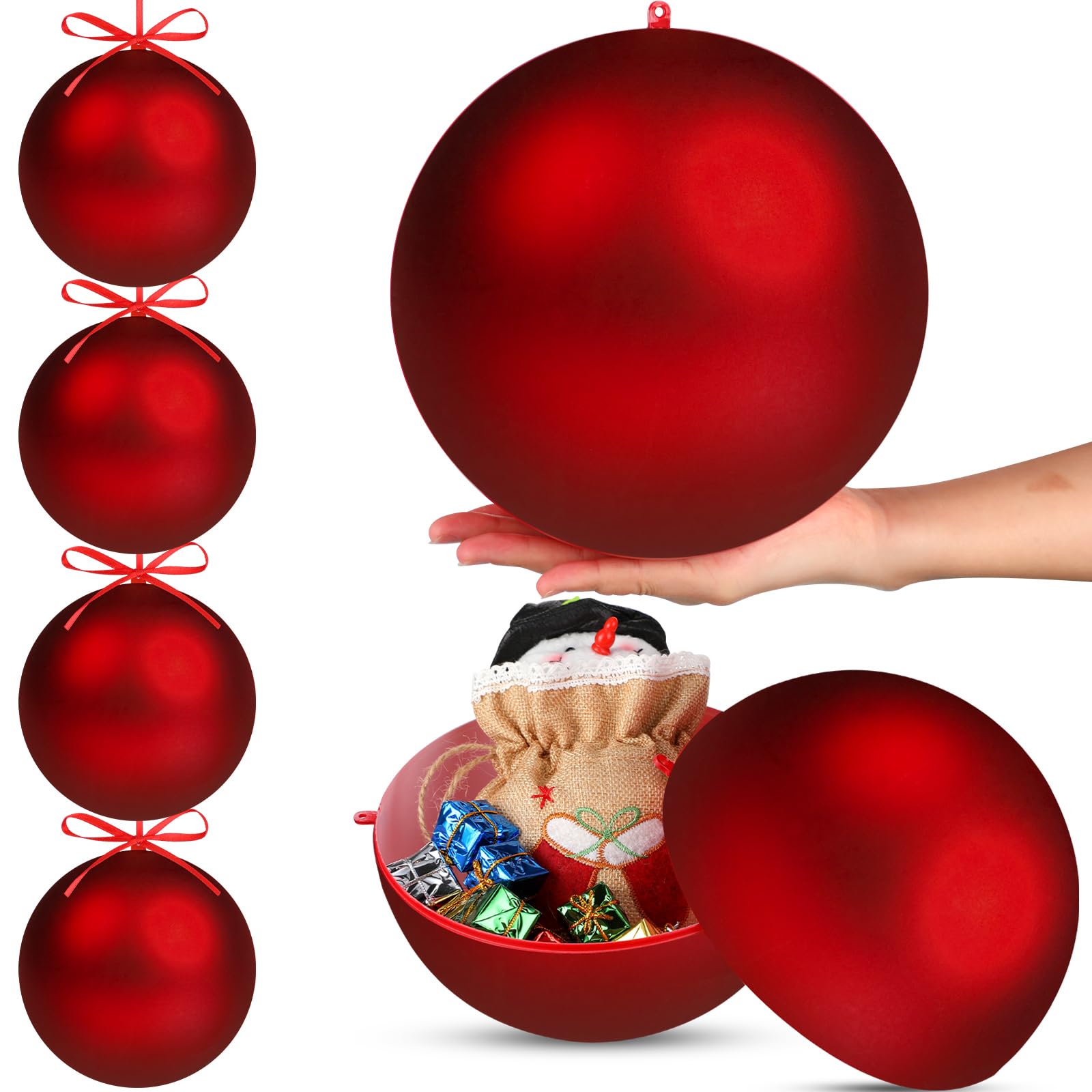 Amazon.com: Extra Large Size Christmas Hanging Ball Ornaments Oversized ...