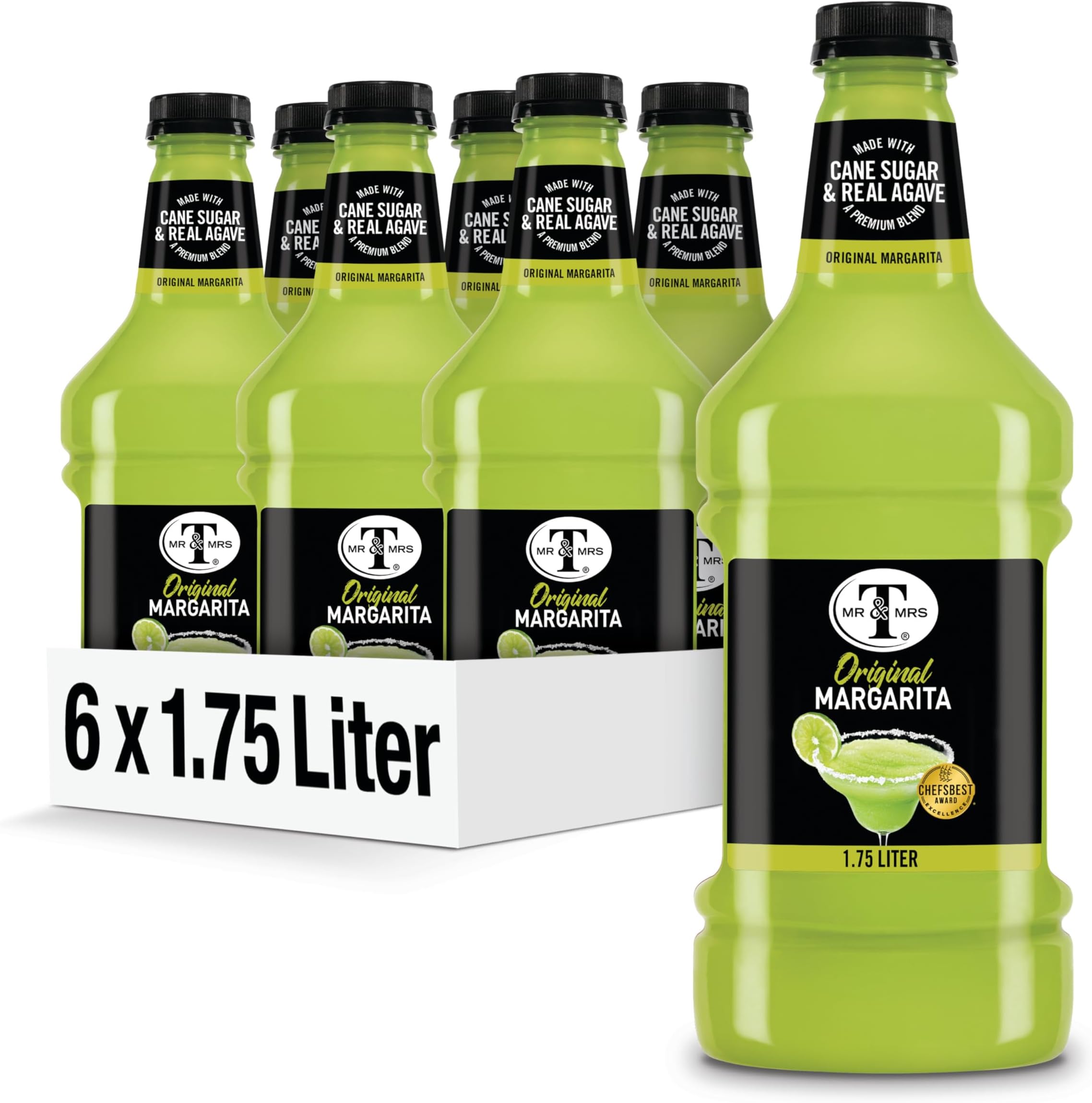 Amazon.com : Mr & Mrs T Margarita Mix, 1.75 L bottle (Pack of 6), Tangy ...