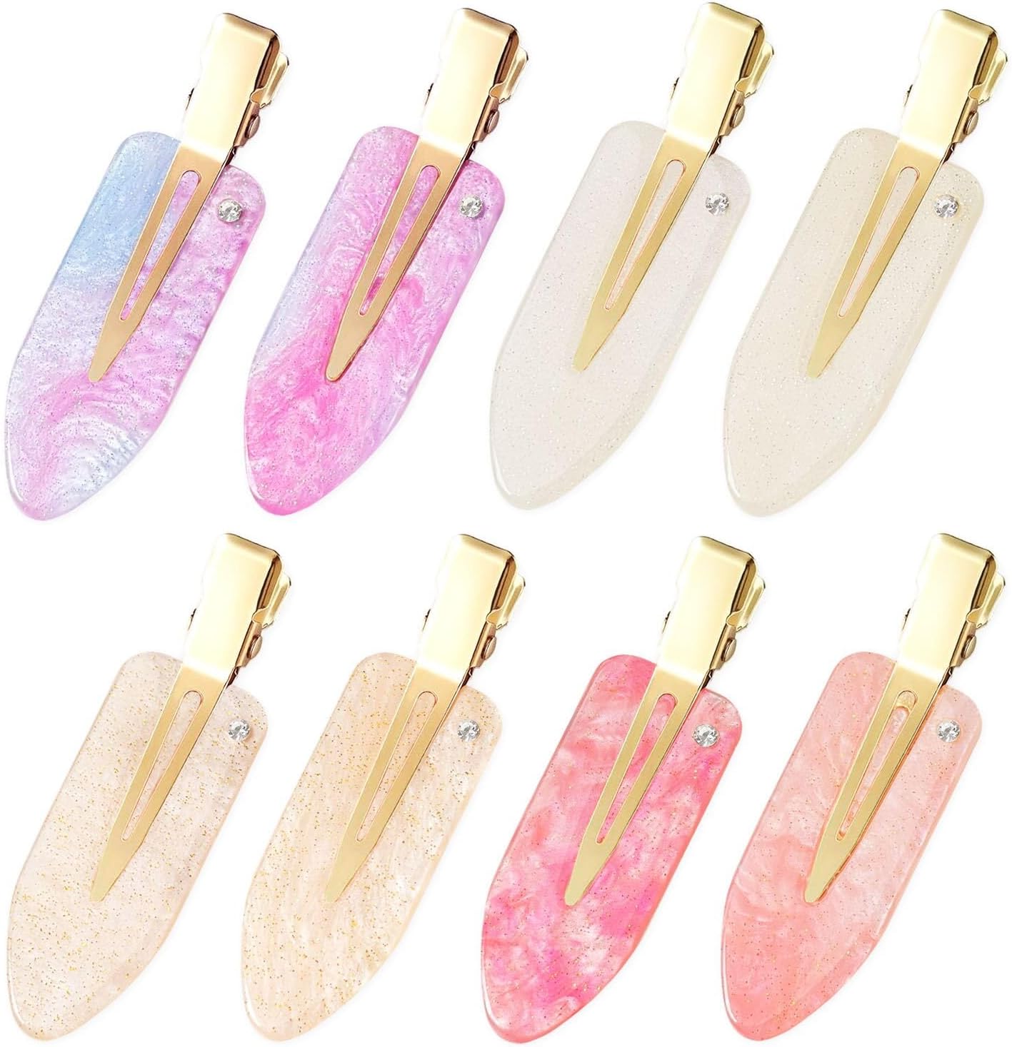 Amazon.com : D 6 Pcs Hair Clips No bend Hair Clips No Crease Hair Clip ...